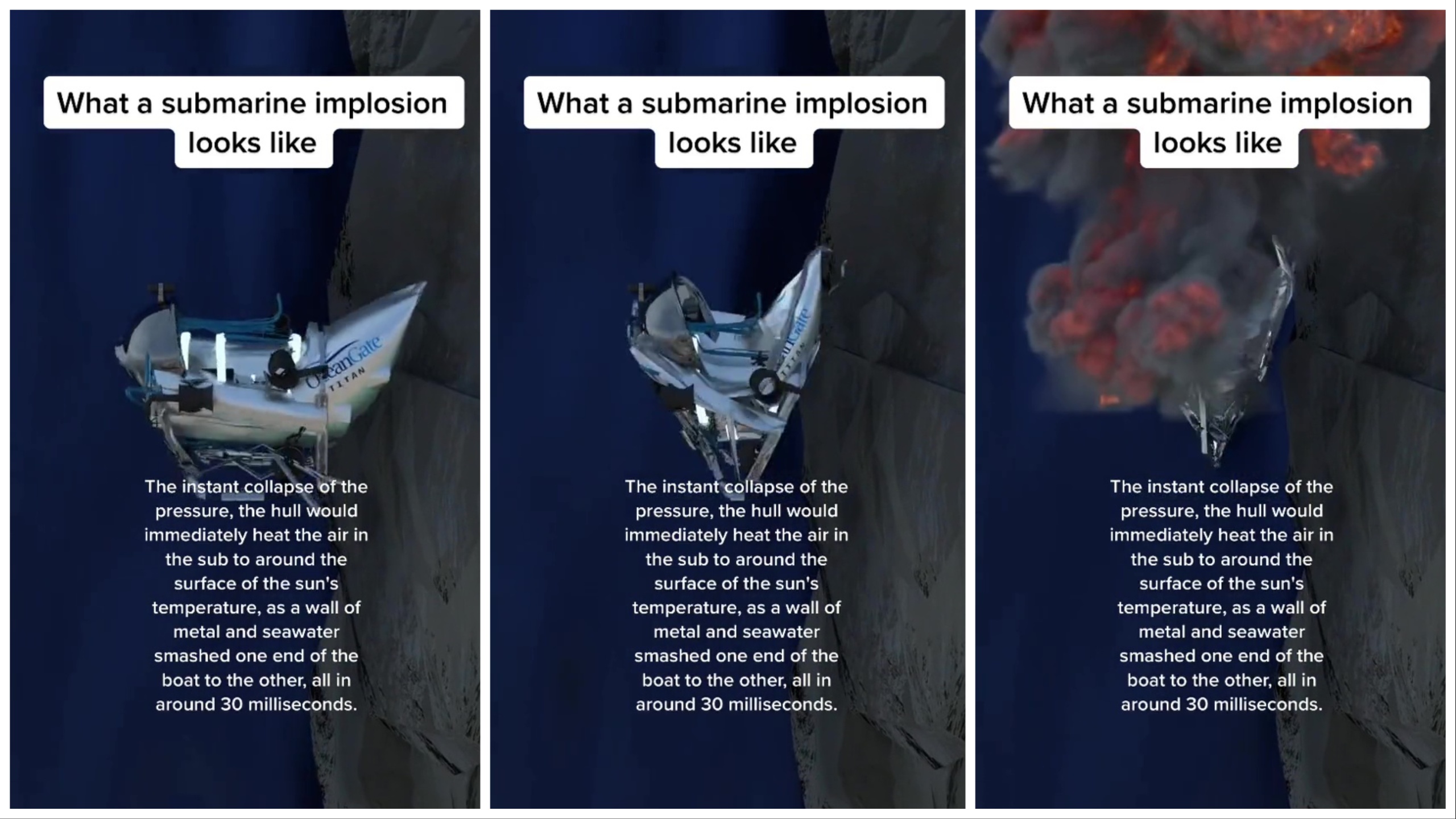 L'implosione del Titan, ricostruita la drammatica scena - News virali