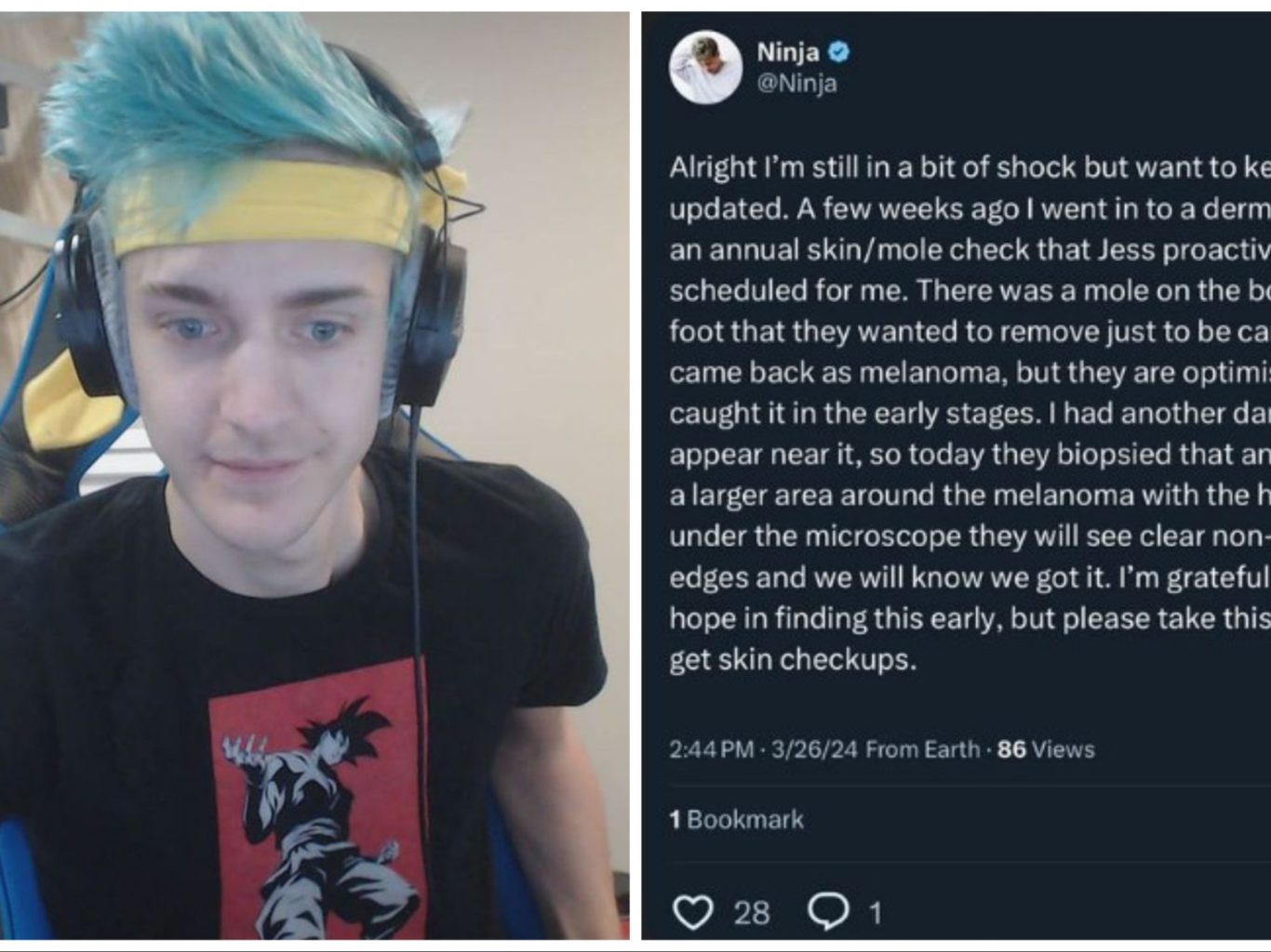 Ninja, der berühmteste Twitch-Streamer, hat Krebs: Schockmeldung