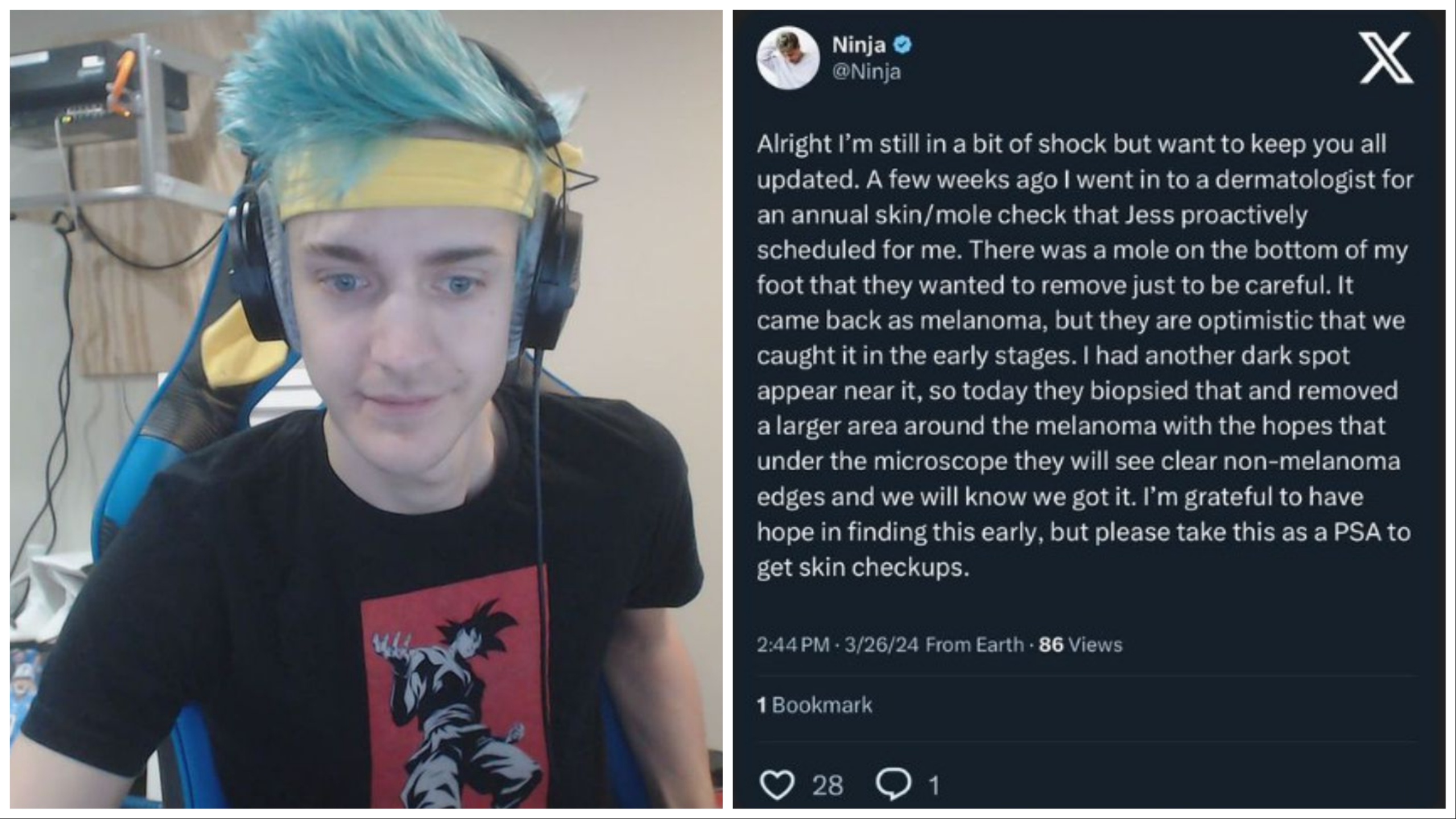Ninja, der berühmteste Twitch-Streamer, hat Krebs: Schockmeldung